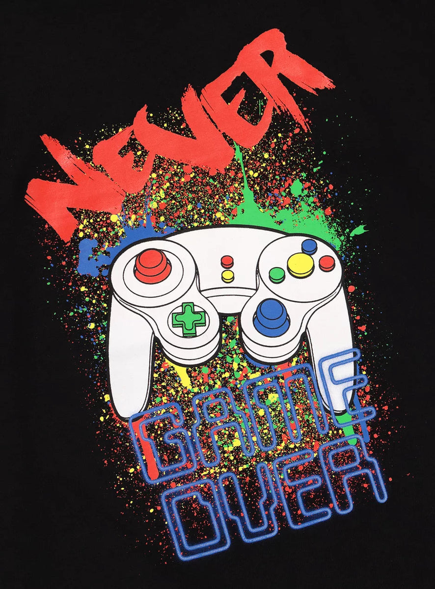 Tu Black 'Never Game Over' Older Boys Top – Stockpoint Apparel Outlet